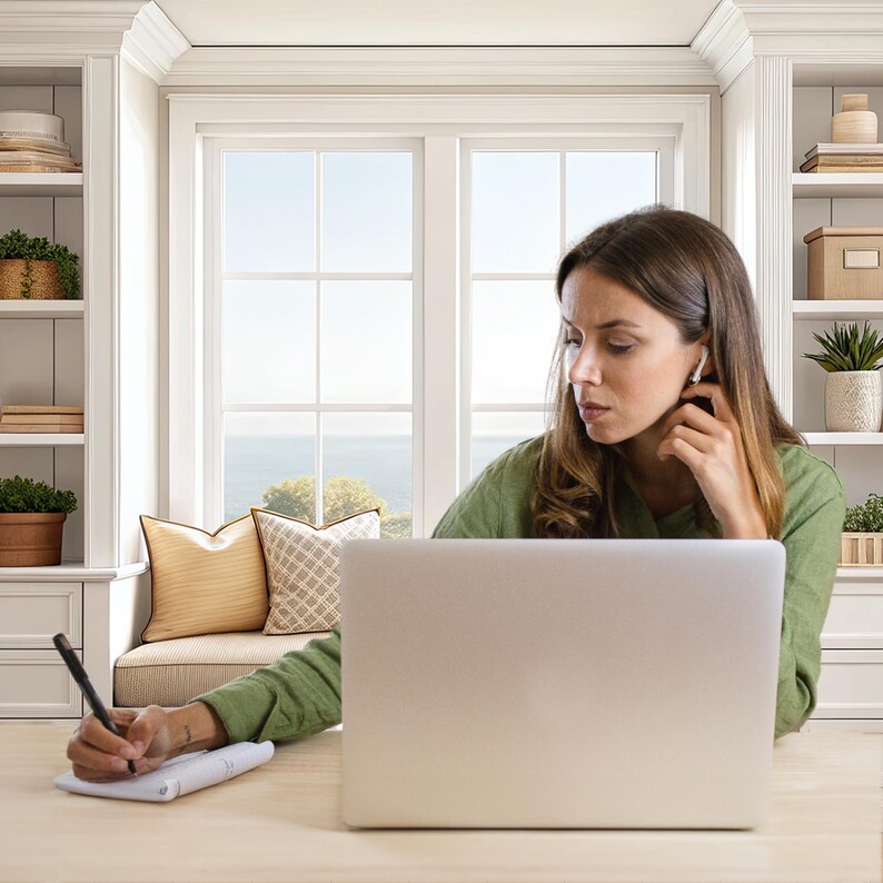 Zoom Background Home Office Backdrop for Teams Spring Virtual Office ...