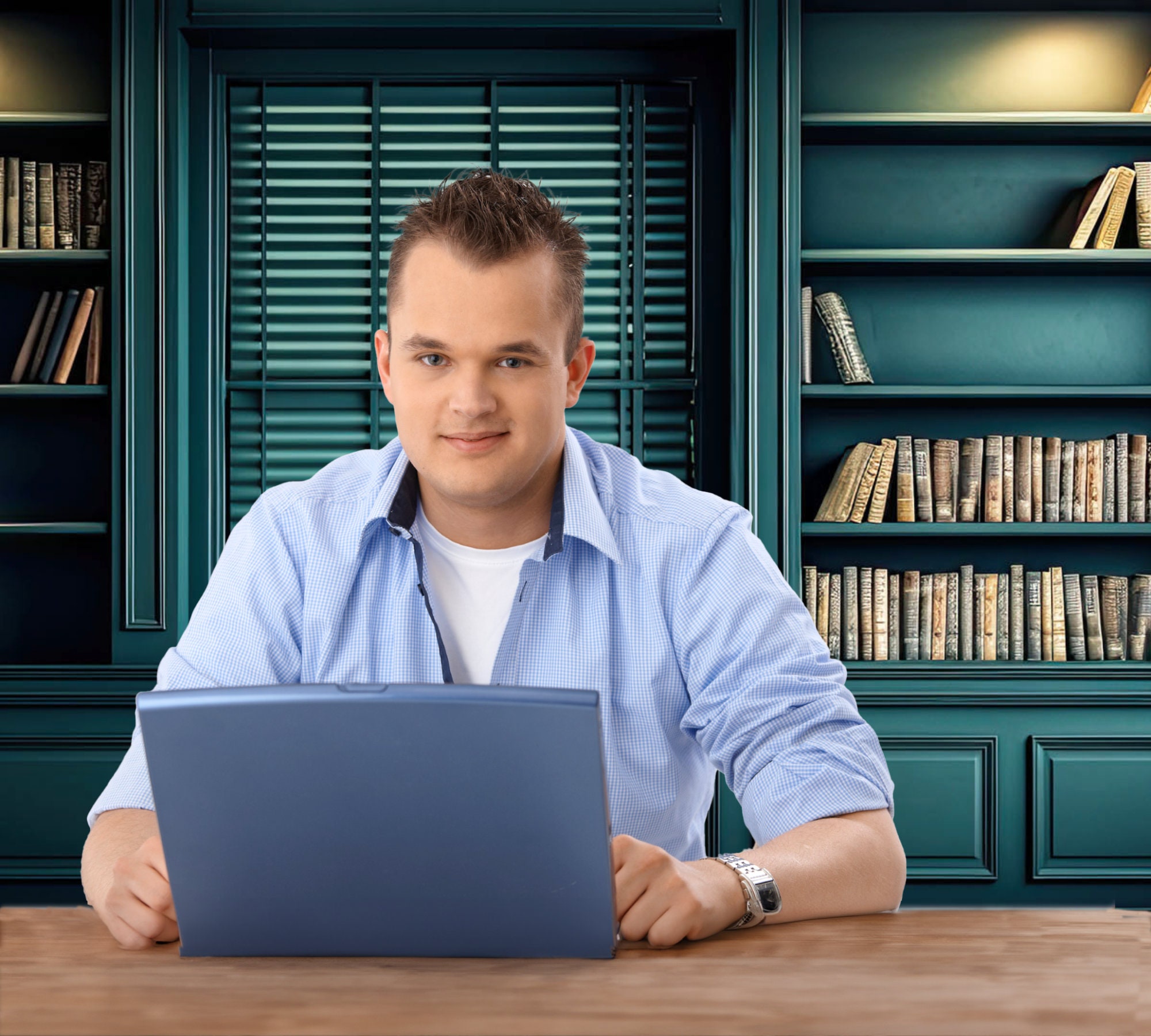 Zoom Background Bundle Home Office Virtual Remote Work Bookcase ...