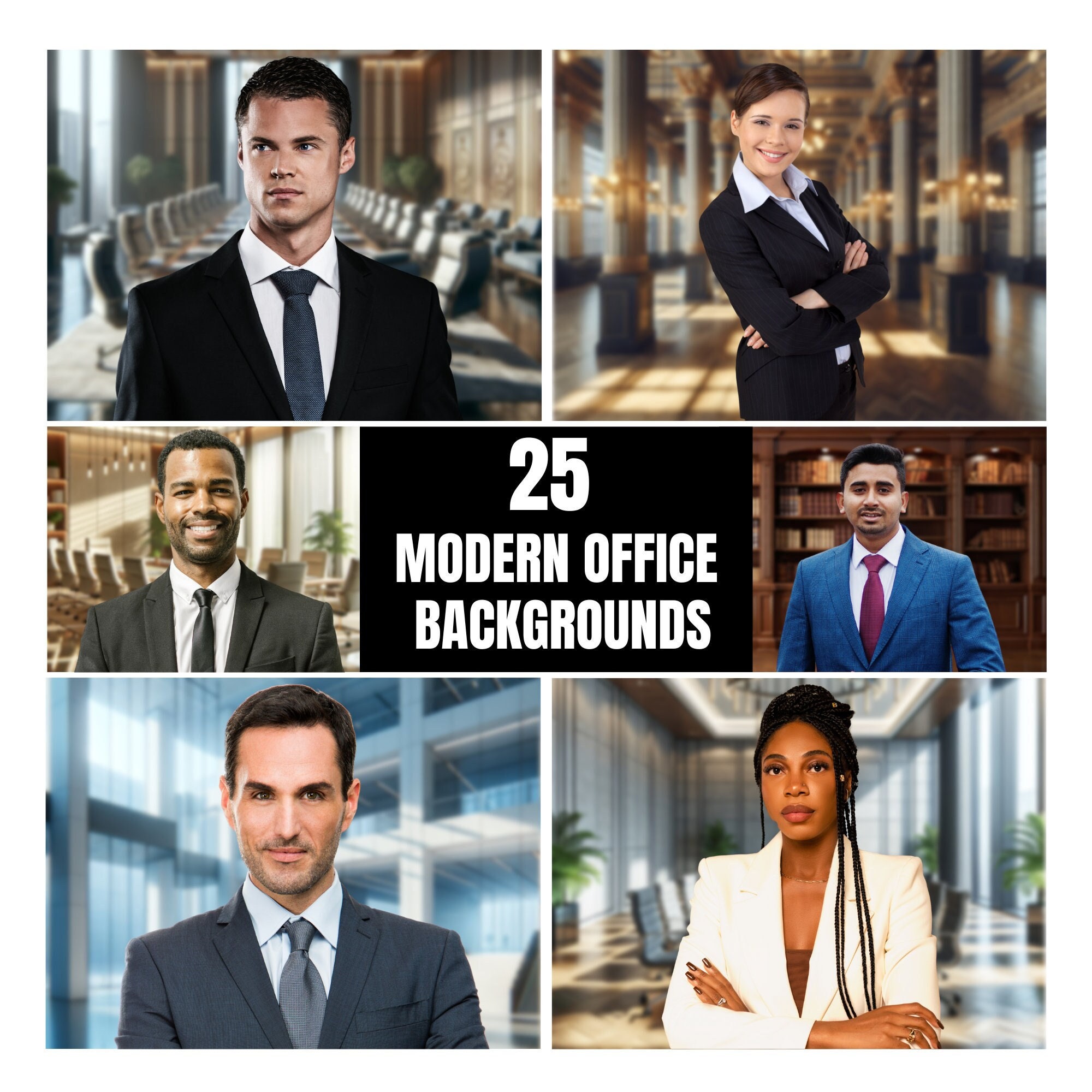 Modern Office Background for Professional Headshot, 25 Soft Focus ...