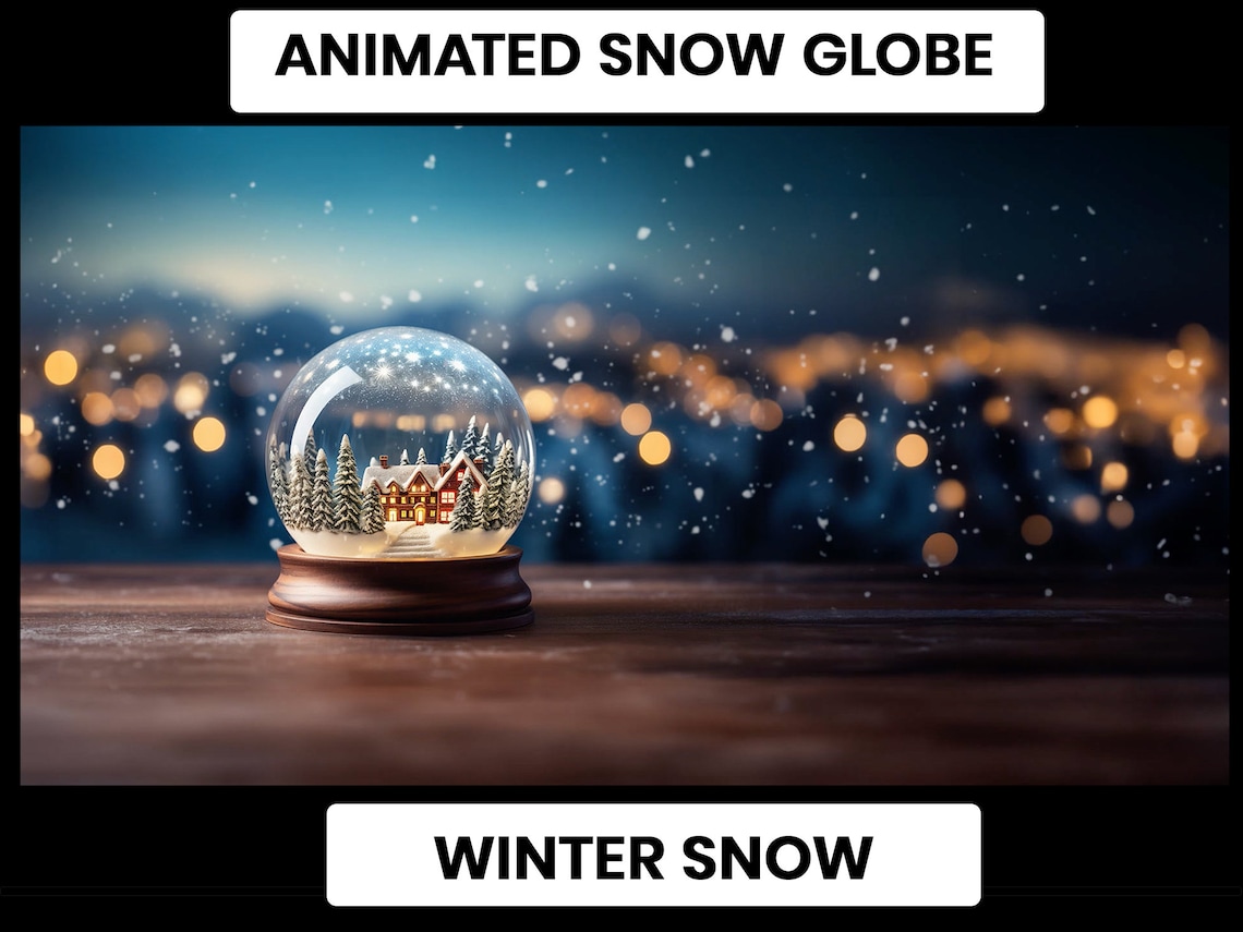 Animated Falling Snow in Snow Globe for Zoom, Vtuber, Virtual ...