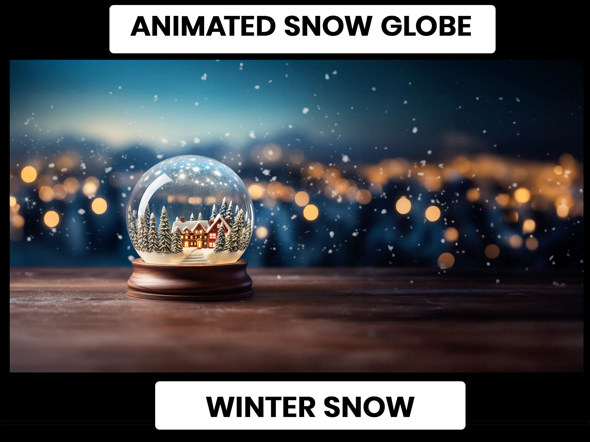 Animated Falling Snow in Snow Globe for Zoom, Vtuber, Virtual ...