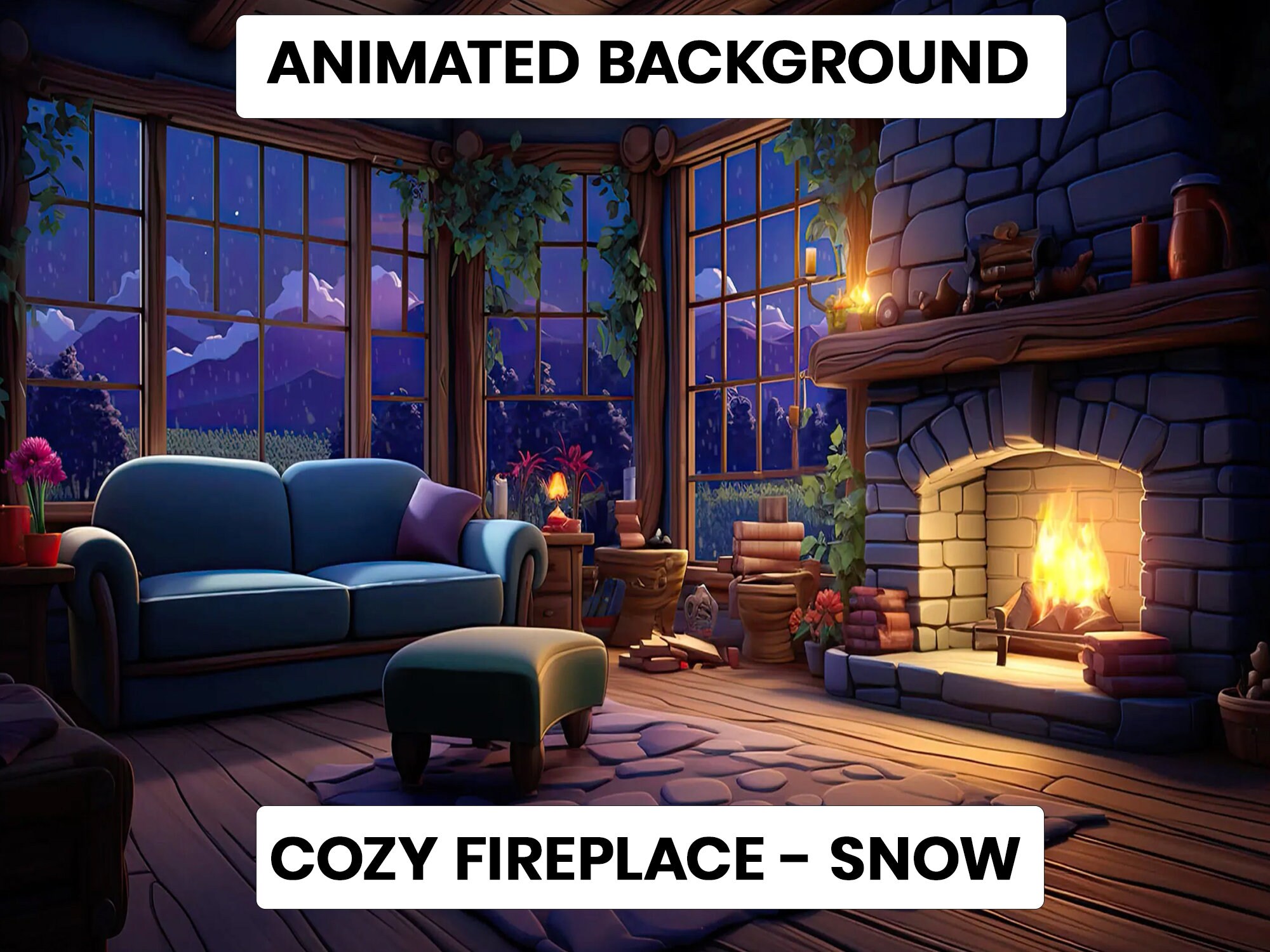 Animated Virtual Background Magical Twitch Overlay Looped Vtuber ...