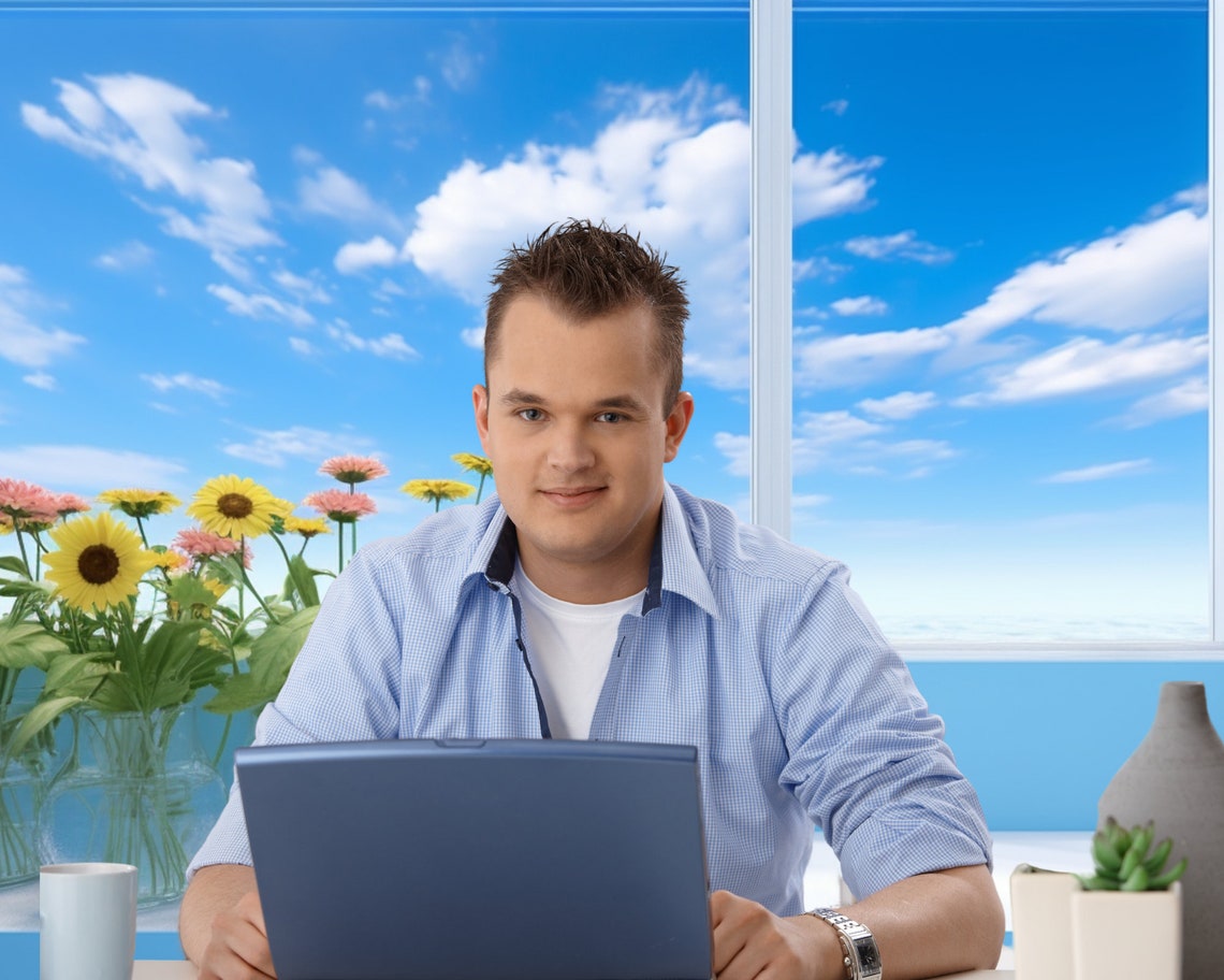 Zoom Background Botanical, Garden Backdrop, Zoom Work From Home Decor ...