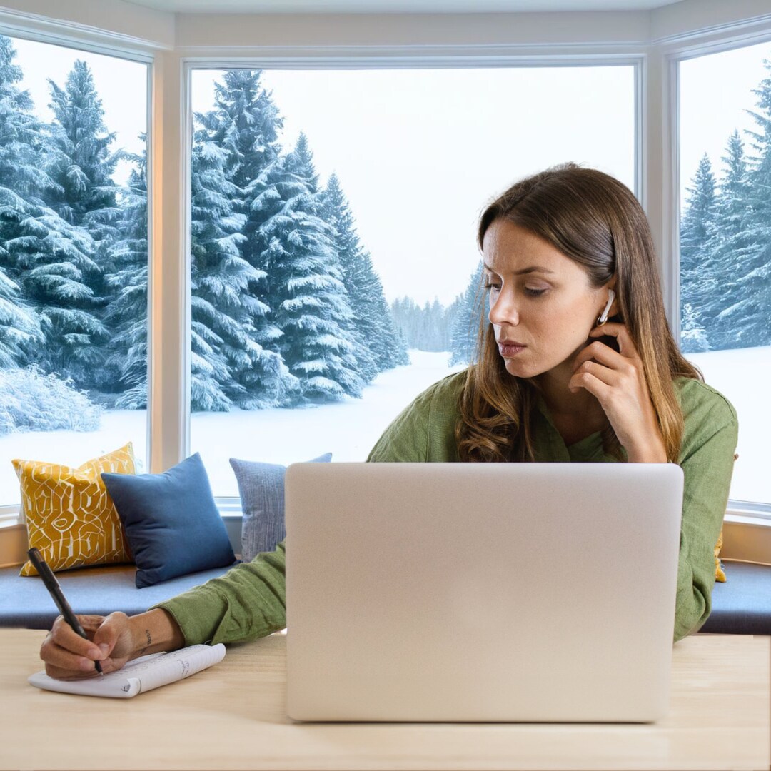 Winter Zoom Virtual Background for Zoom Background Snow Digital Winter ...