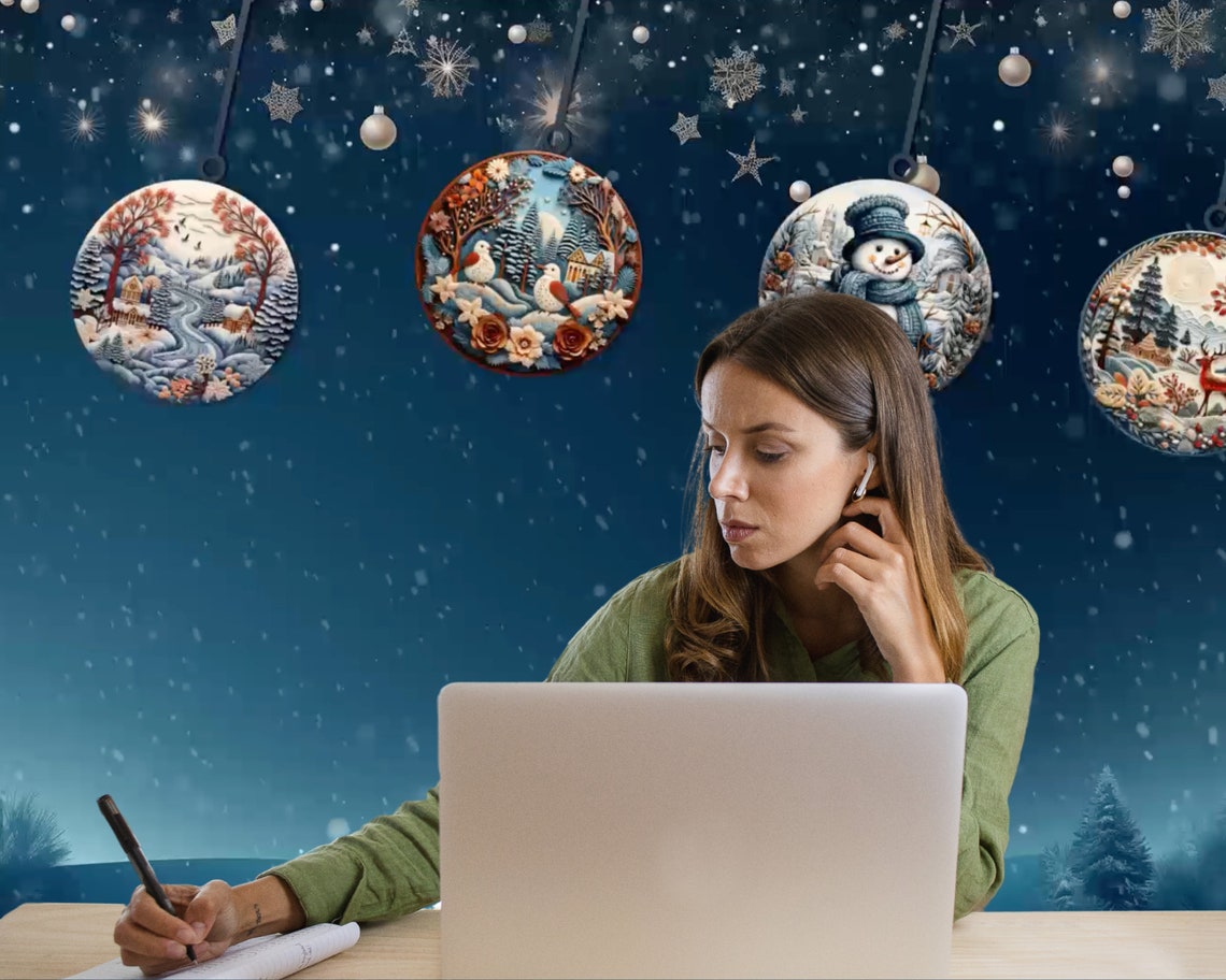 Christmas Holiday Animated Zoom Virtual Background, Winter Professional ...