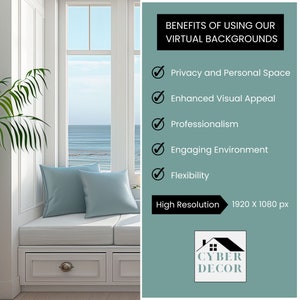 Zoom Home Office Background for Remote Work Backdrop Virtual Meeting ...