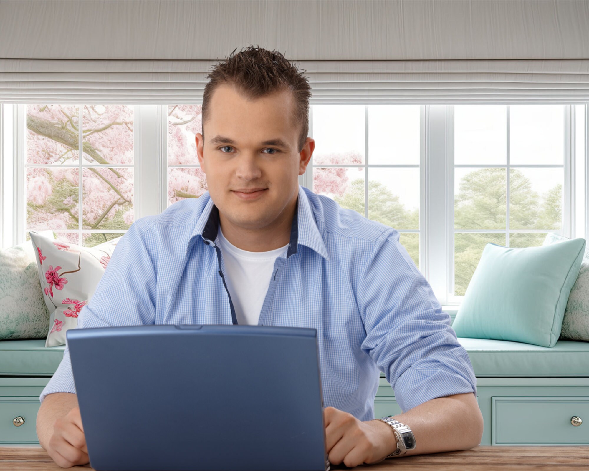 Zoom Home Office Background, Window Zoom Background, Virtual Meeting ...