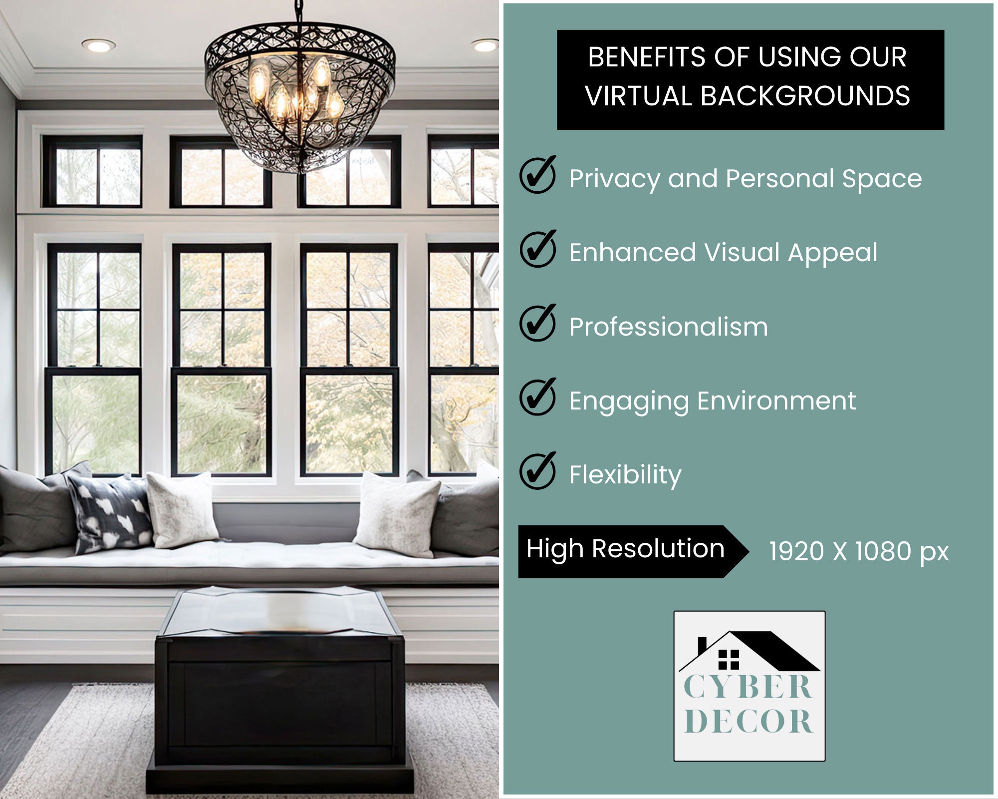 Zoom Home Office Background, Zoom Window Virtual Background Home Office ...