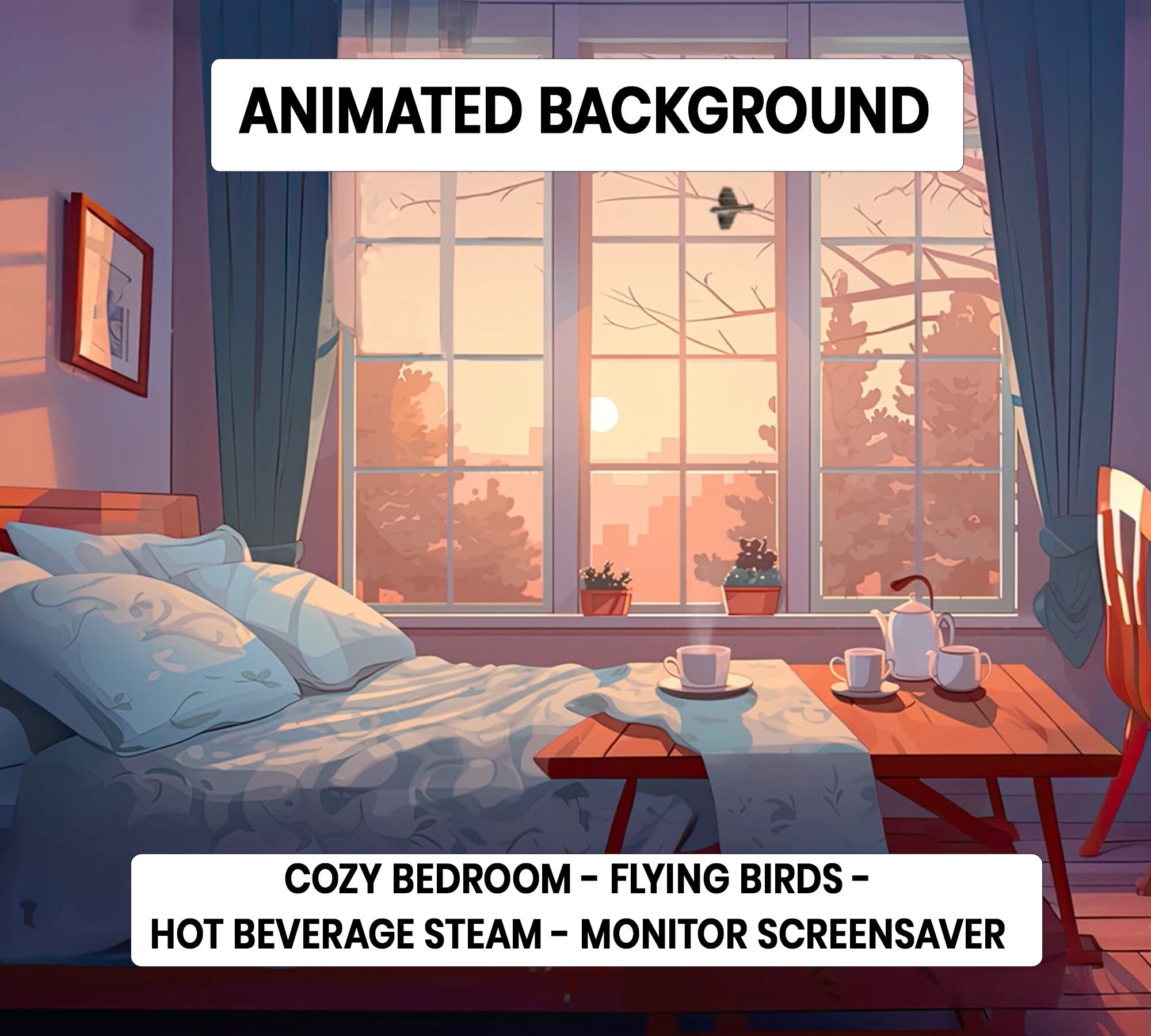 Vtuber Animated Virtual Background Magical Twitch Overlay Looped Vtuber ...