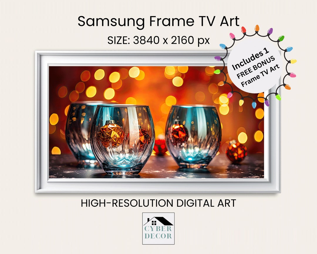 Christmas Holiday Frame TV, Christmas Party Frame TV, Ornaments Frame ...