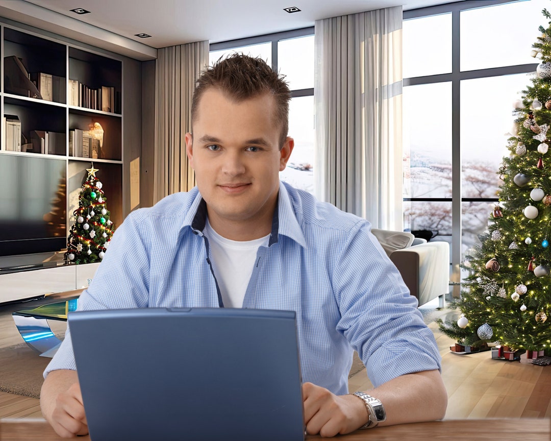 Christmas Holiday Zoom Virtual Background, Zoom Professional, Microsoft ...