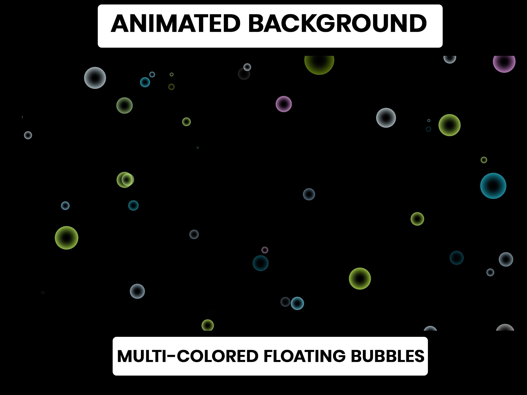 Animated Colorful Bubbles Background