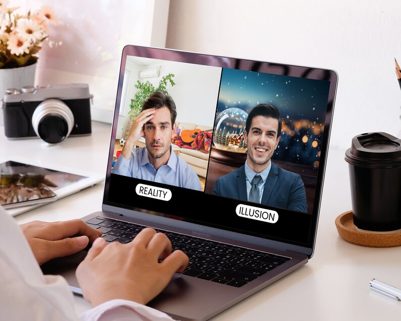 Animated Falling Snow in Snow Globe for Zoom, Vtuber, Virtual ...