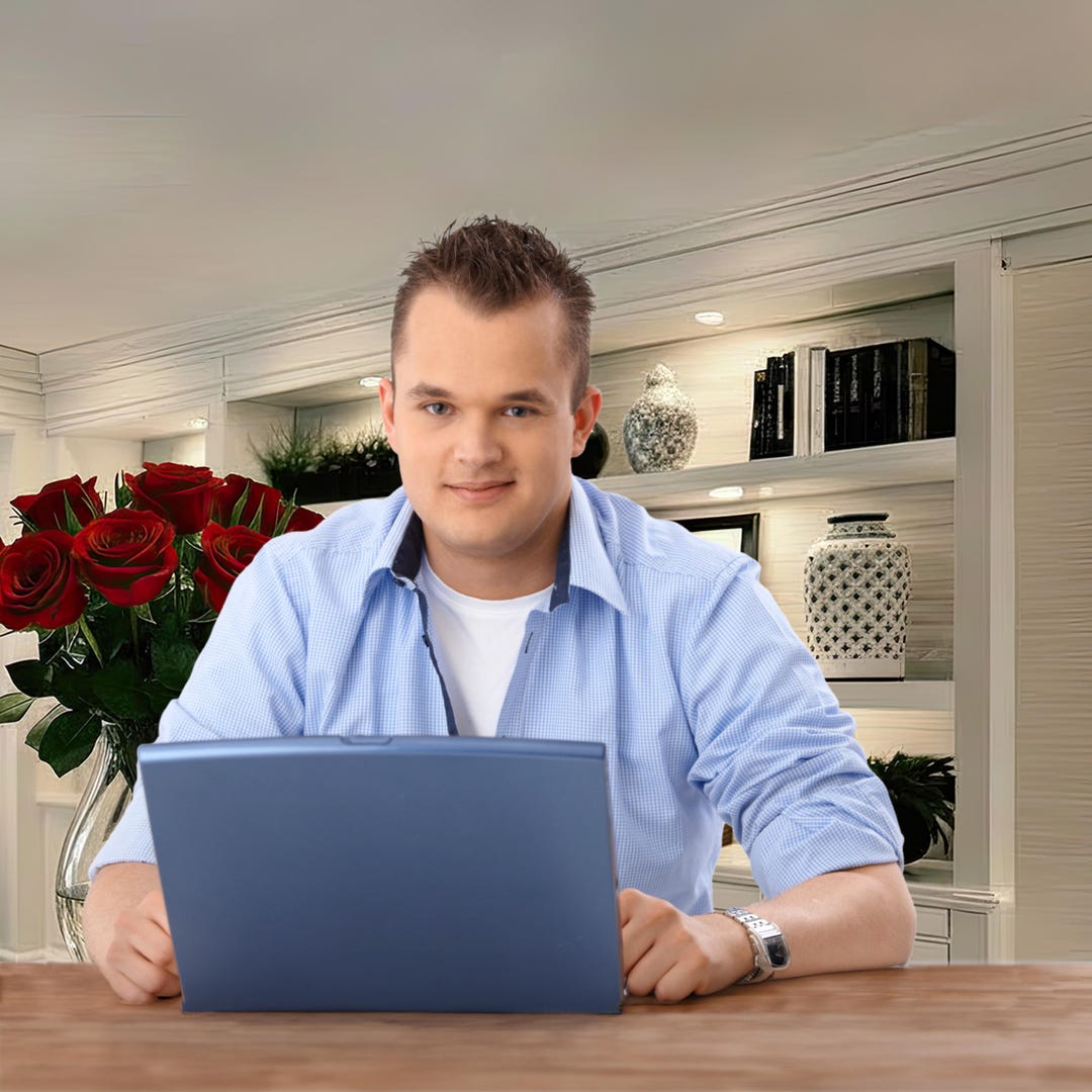 Valentine's Day Virtual Background: Zoom Bookshelf Office Backdrop ...