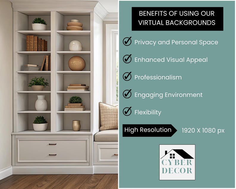 Zoom Video Call Interview Backdrop Home Office Background Backdrop for ...