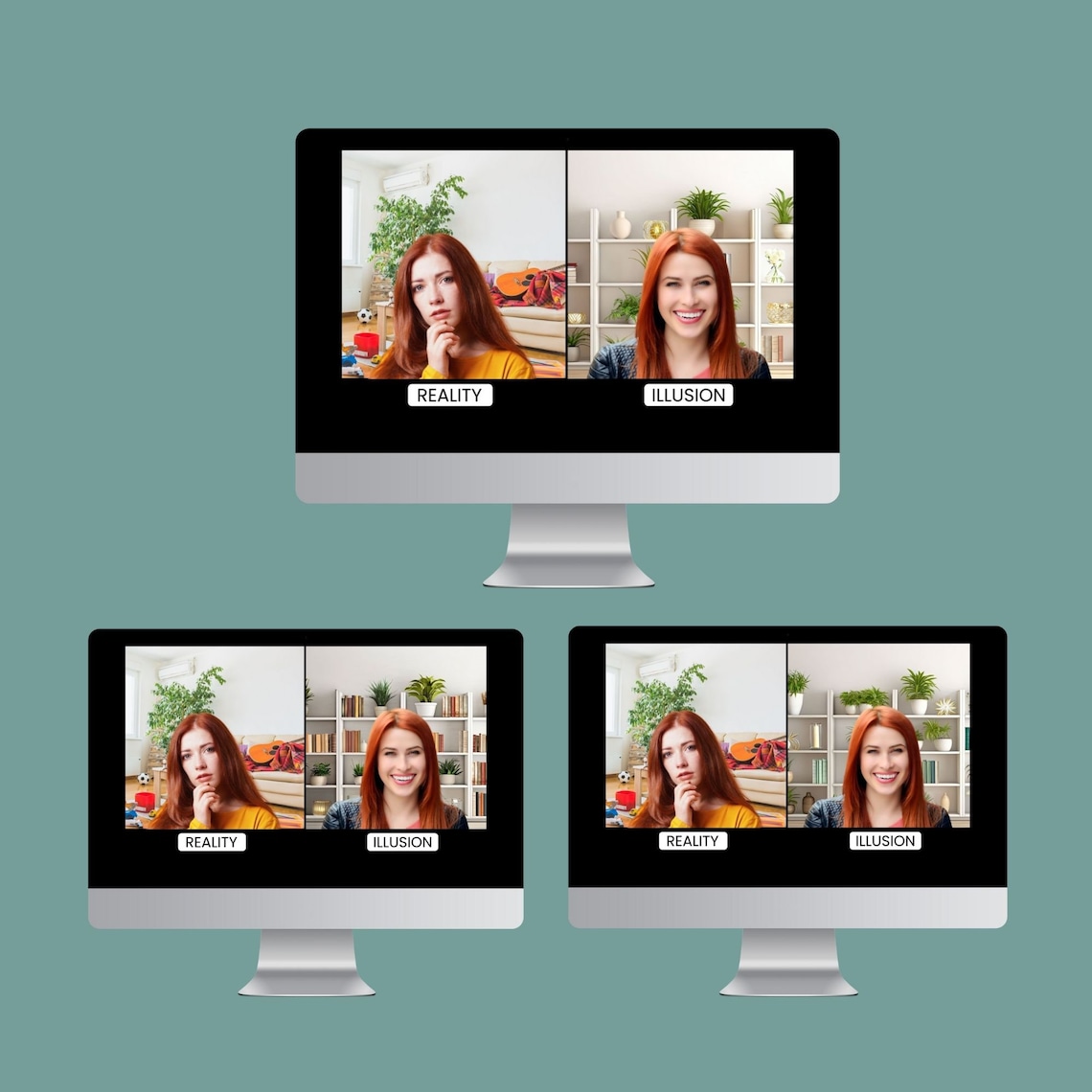 Zoom Backgrounds Home Office Set of 11 Bundle, Virtual Background Zoom ...