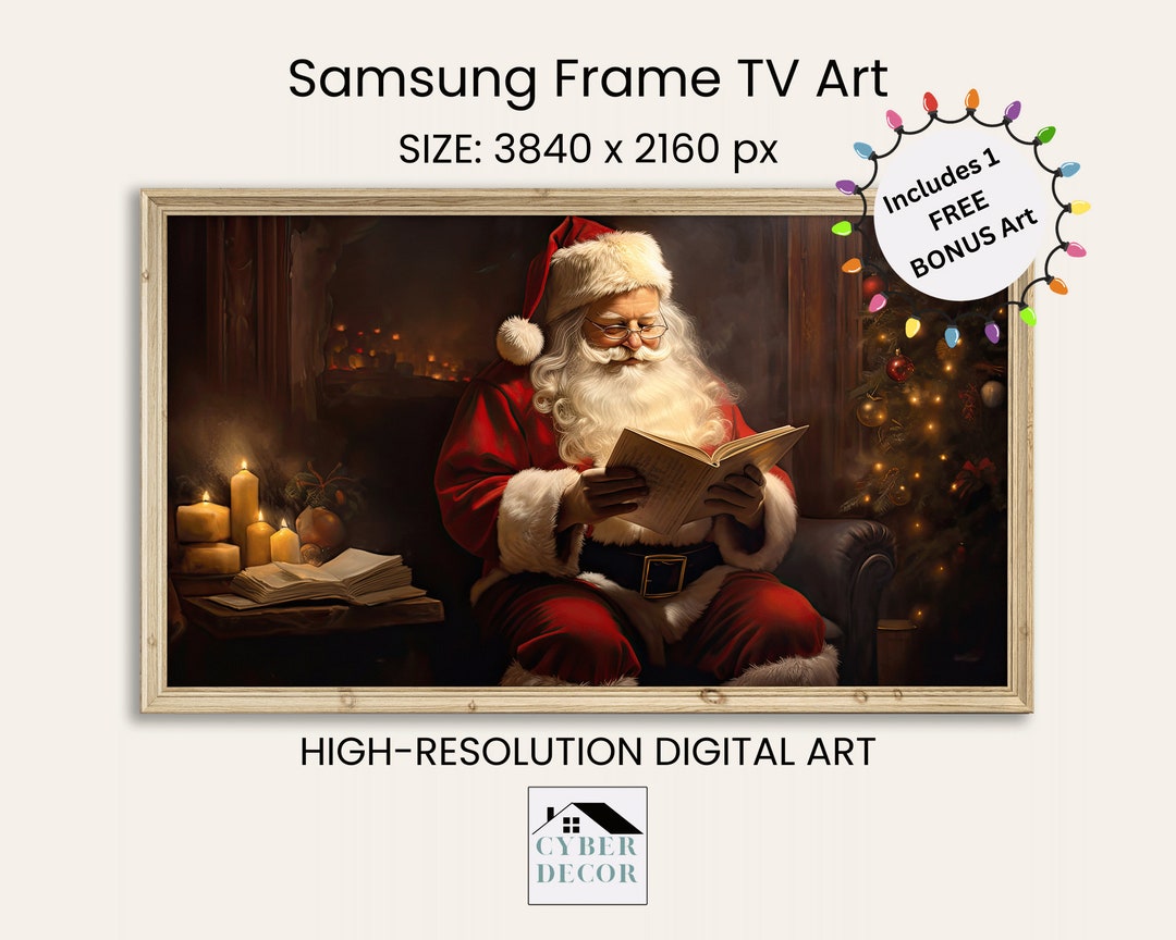Frame TV Art Christmas Santa, Frame Tv Art Winter, Frame TV Art ...