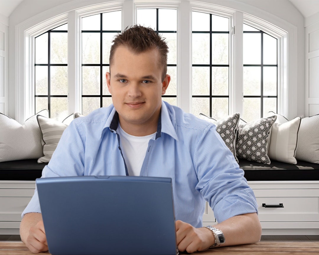 Home Office Backdrop, Virtual Meeting Background, Professional Office ...