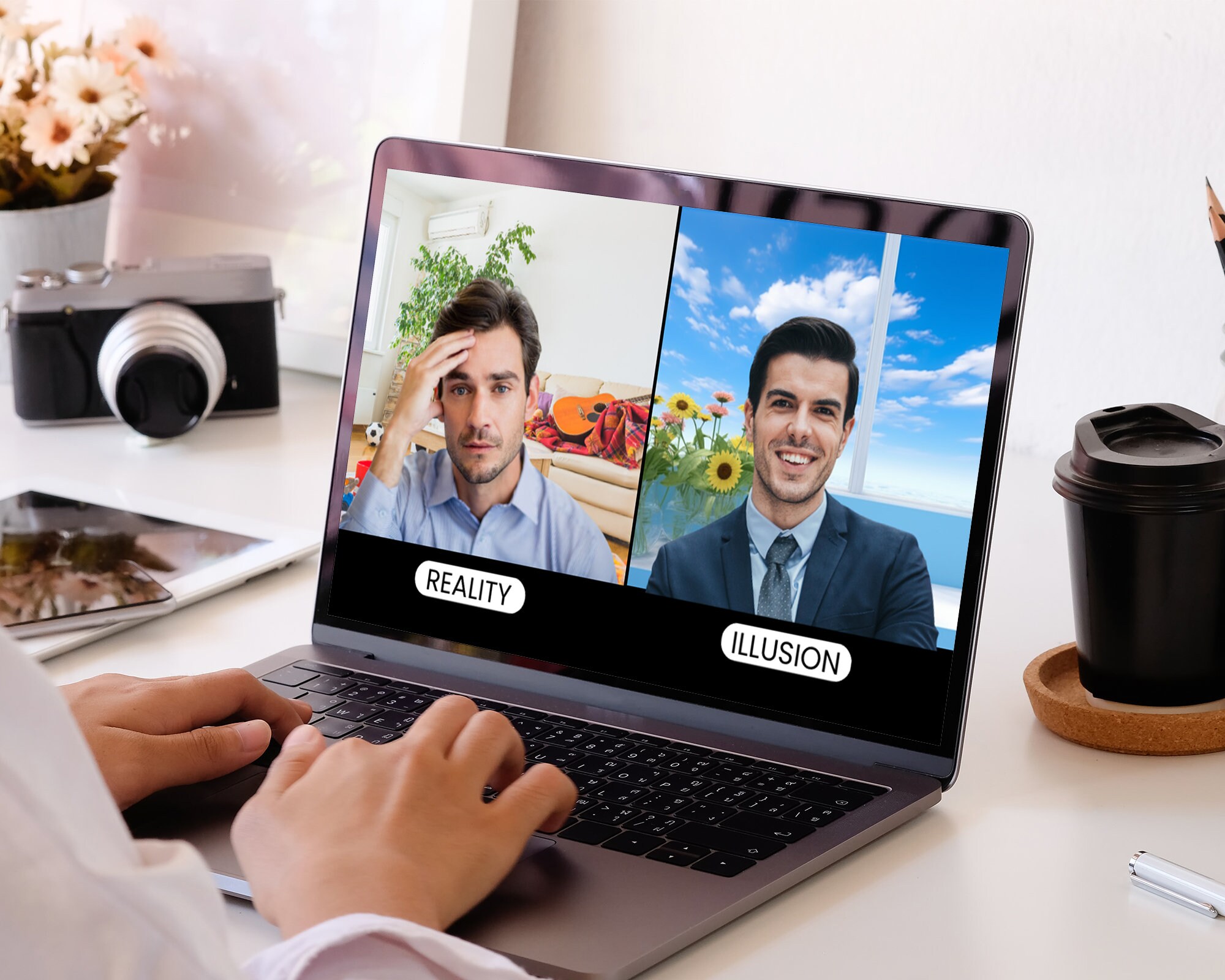 Zoom Background Botanical, Garden Backdrop, Zoom Work From Home Decor ...