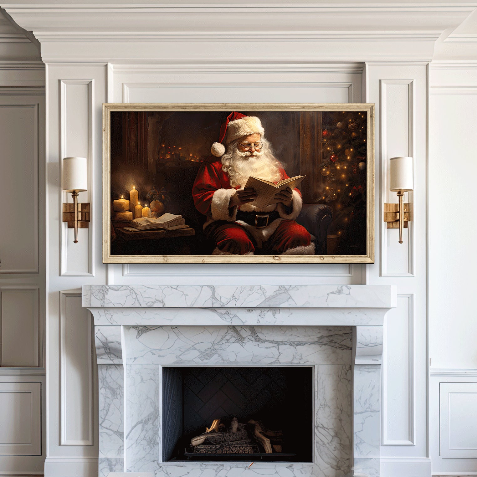 Frame TV Art Christmas Santa, Frame Tv Art Winter, Frame TV Art ...