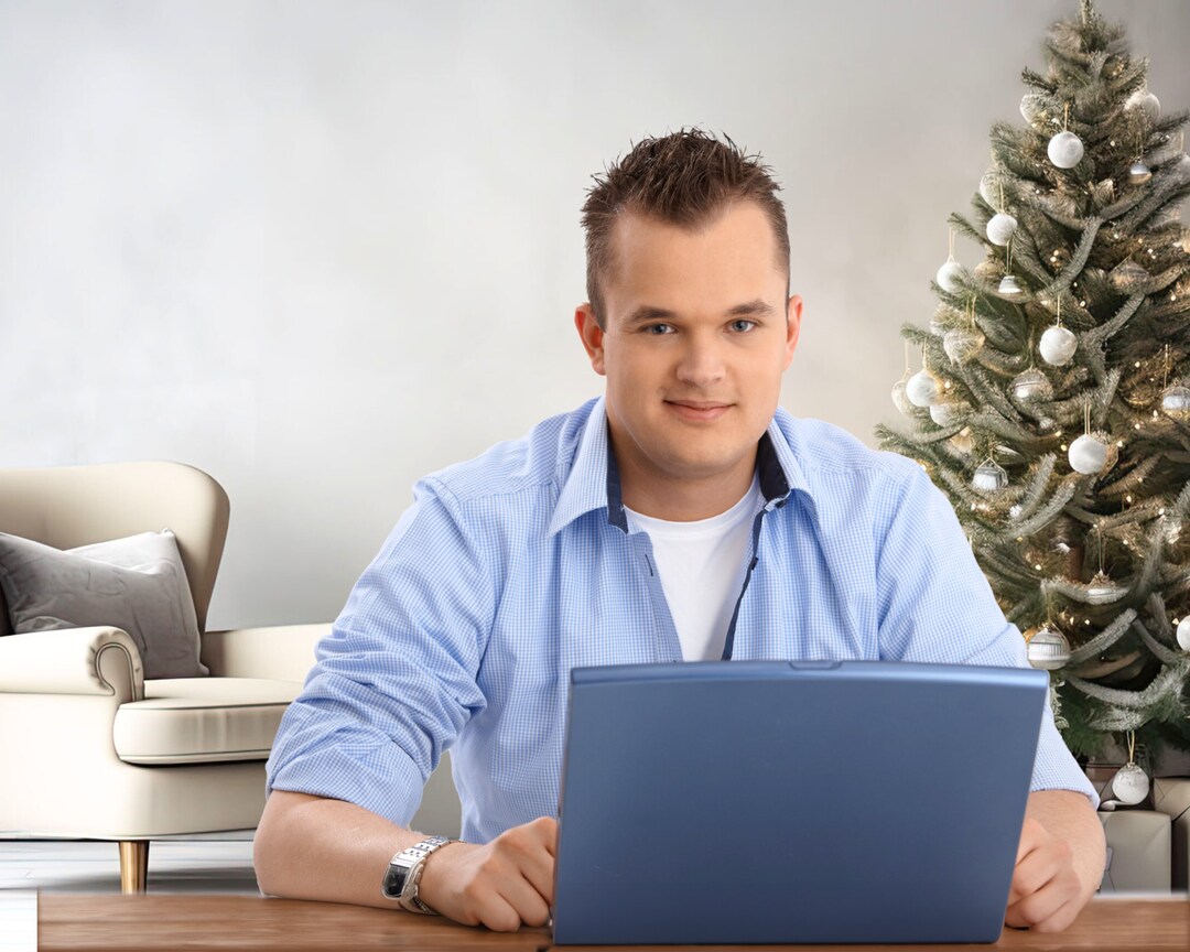 Christmas Winter Virtual Background, Holiday Virtual Backdrop for Zoom ...