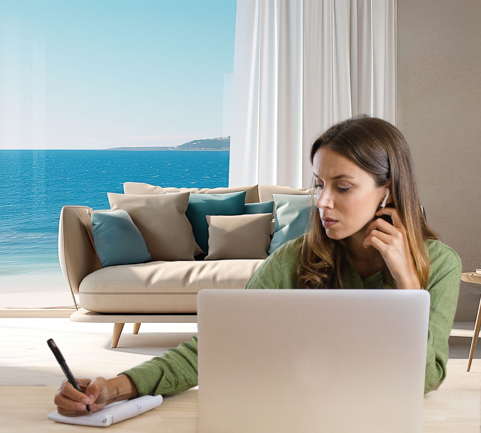 Virtual Background With Window, Virtual Home Office Background for Zoom ...