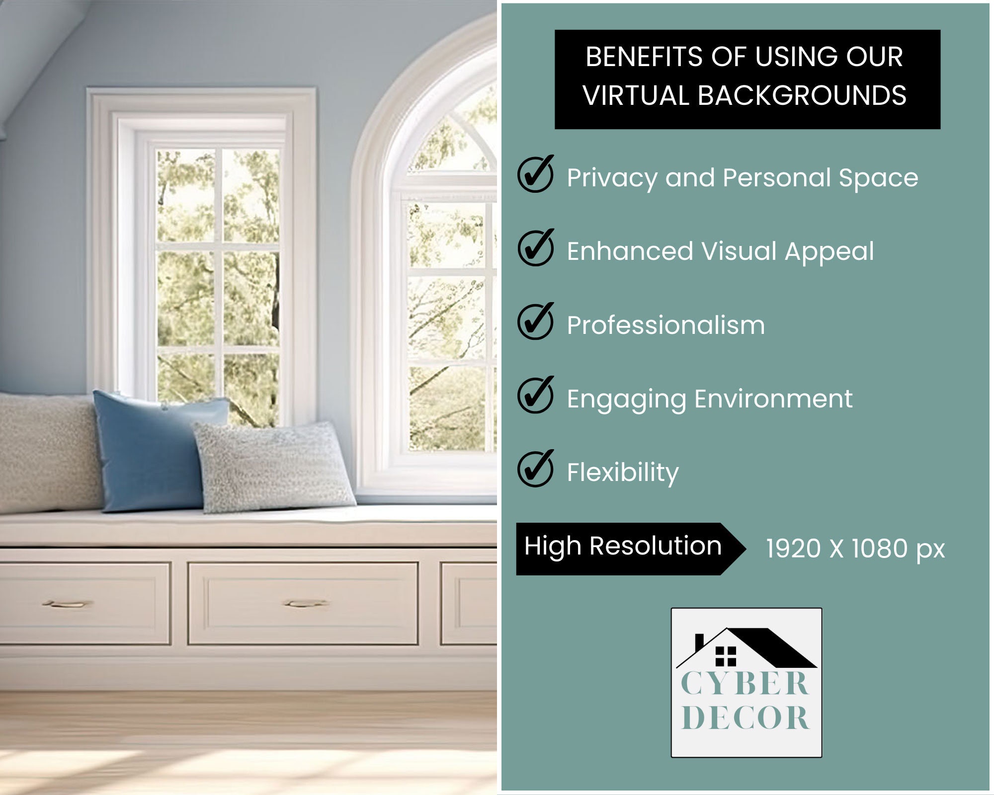 Zoom Virtual Office Background, Window Backdrop, Virtual Office ...