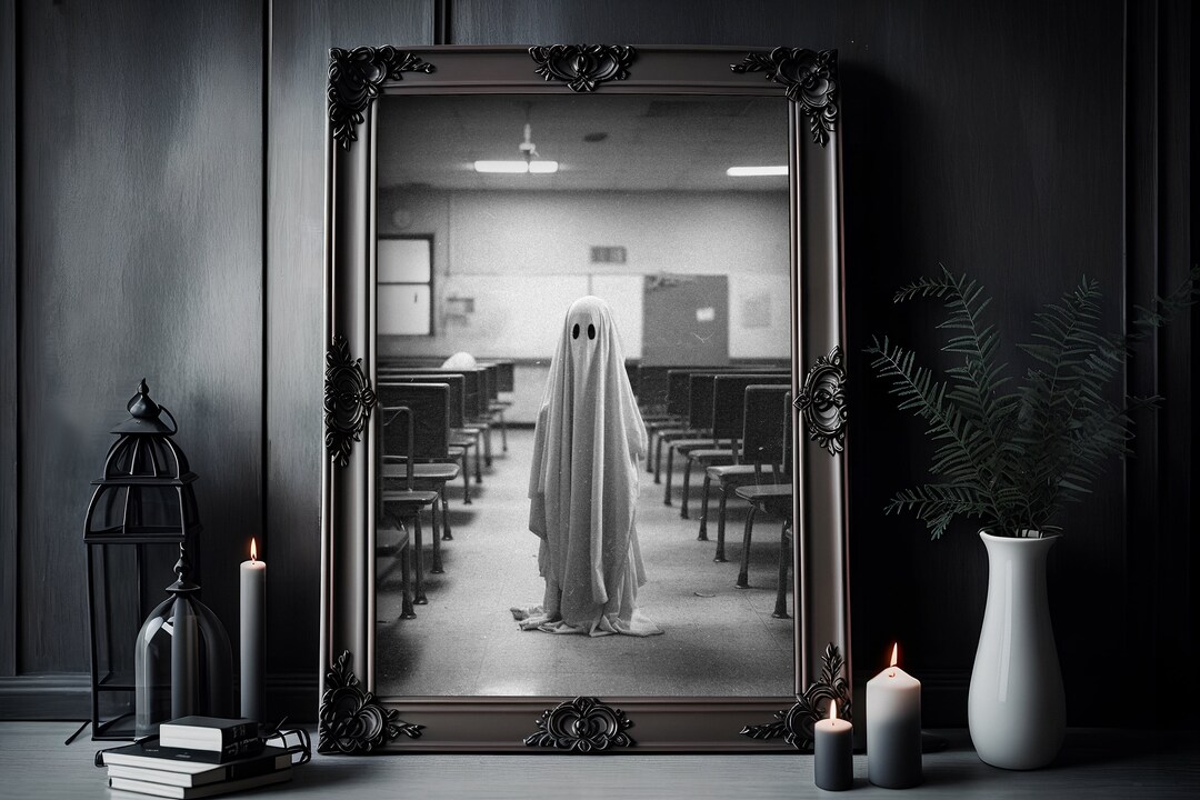 Ghost Classroom Poster Dark Romantic Ghost Standing in - Etsy