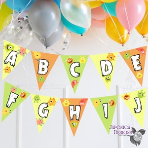 Monster Alphabet & Number Banner Digital Download - Etsy