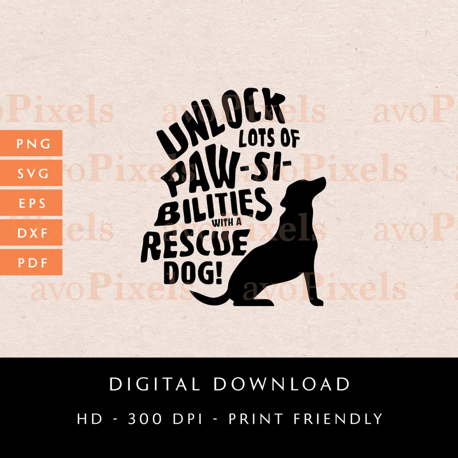 Rescue Dogs Slogans Png Svg-design for Prints, Dog Lover Svg, Animal ...
