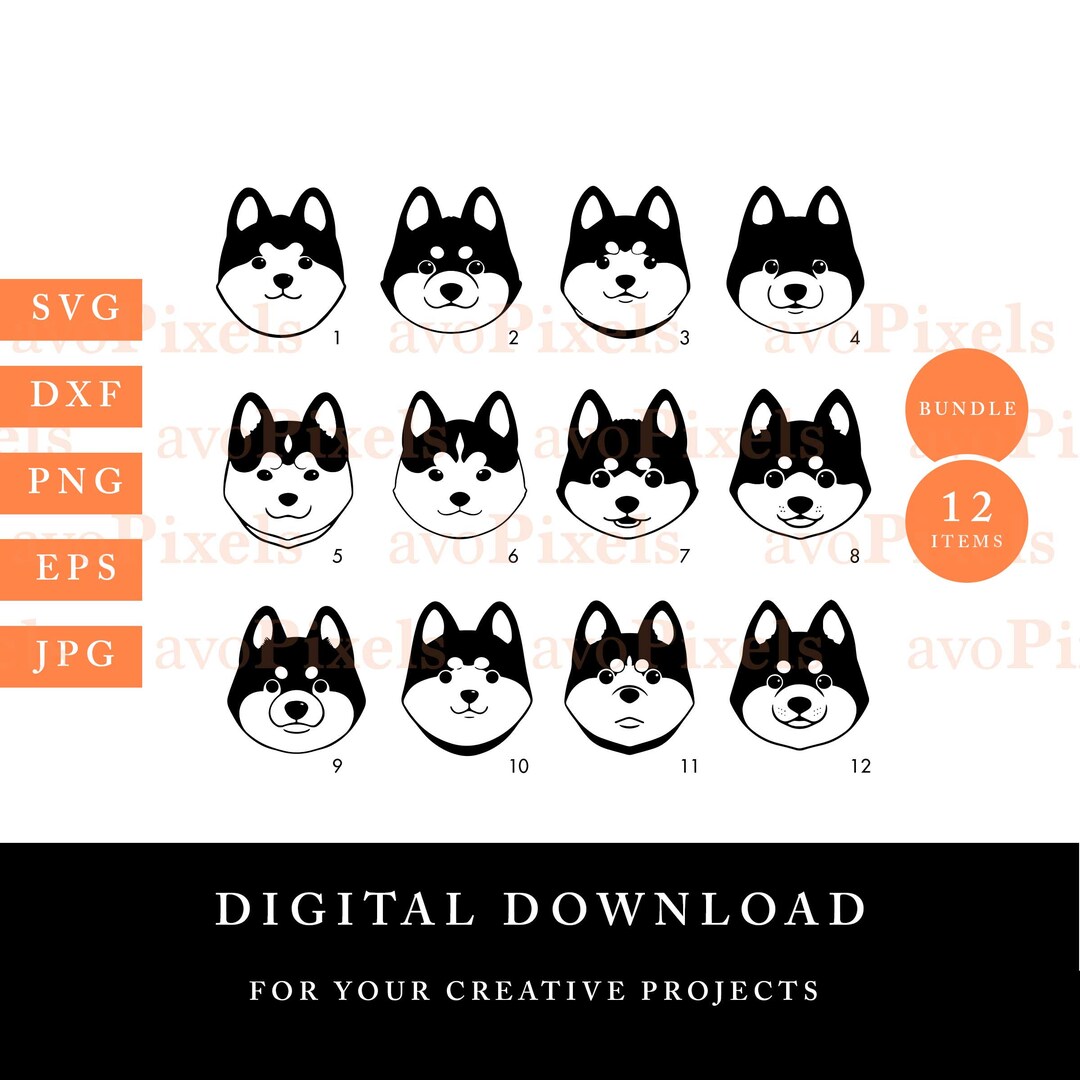 Shiba Dog Svg,dog Svg, Shiba Inu, Cute Dog Svg for Crafts and Design ...