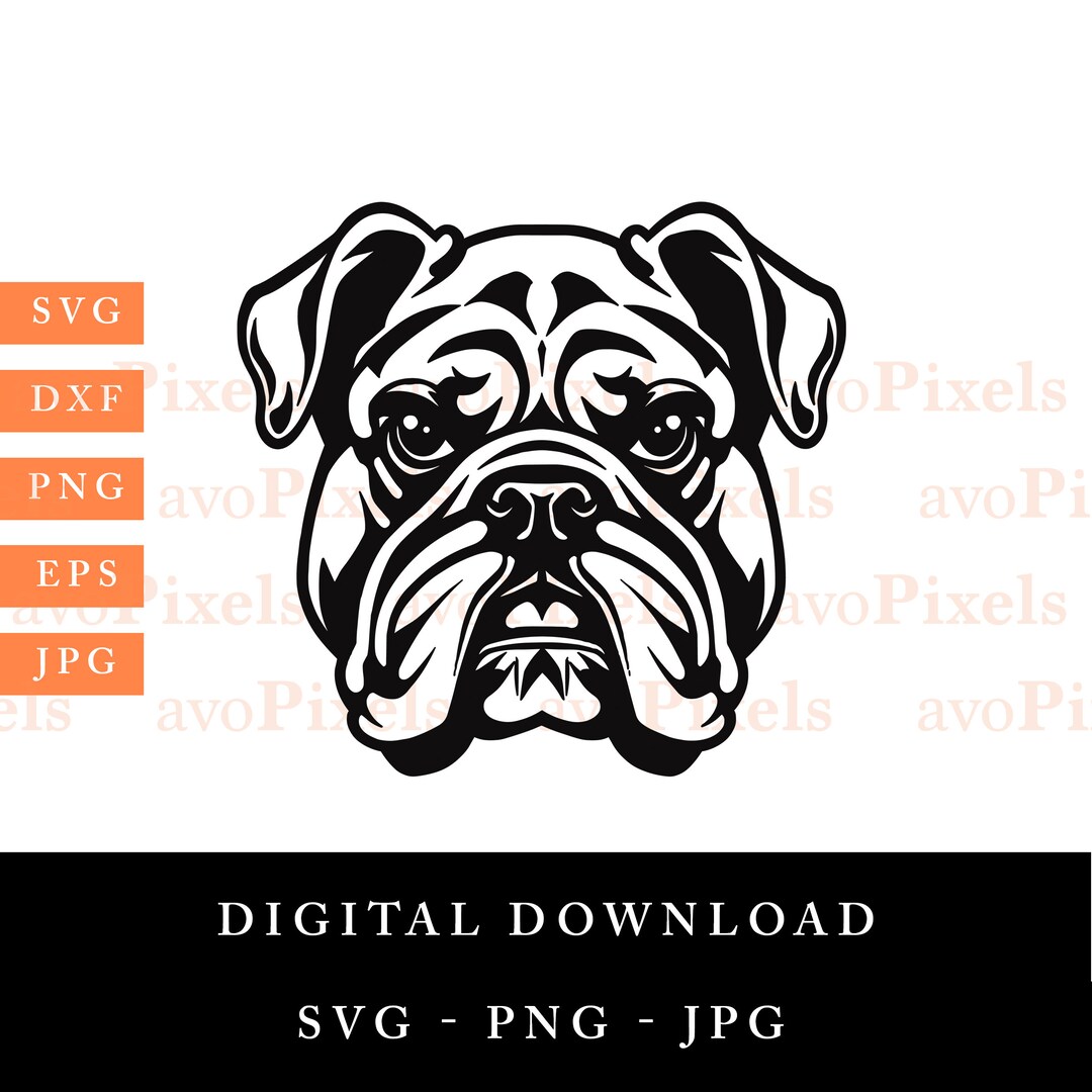 Bulldog Svg,dog Svg, Svg for Glam, Cute Dog Svg for Crafts and Design ...