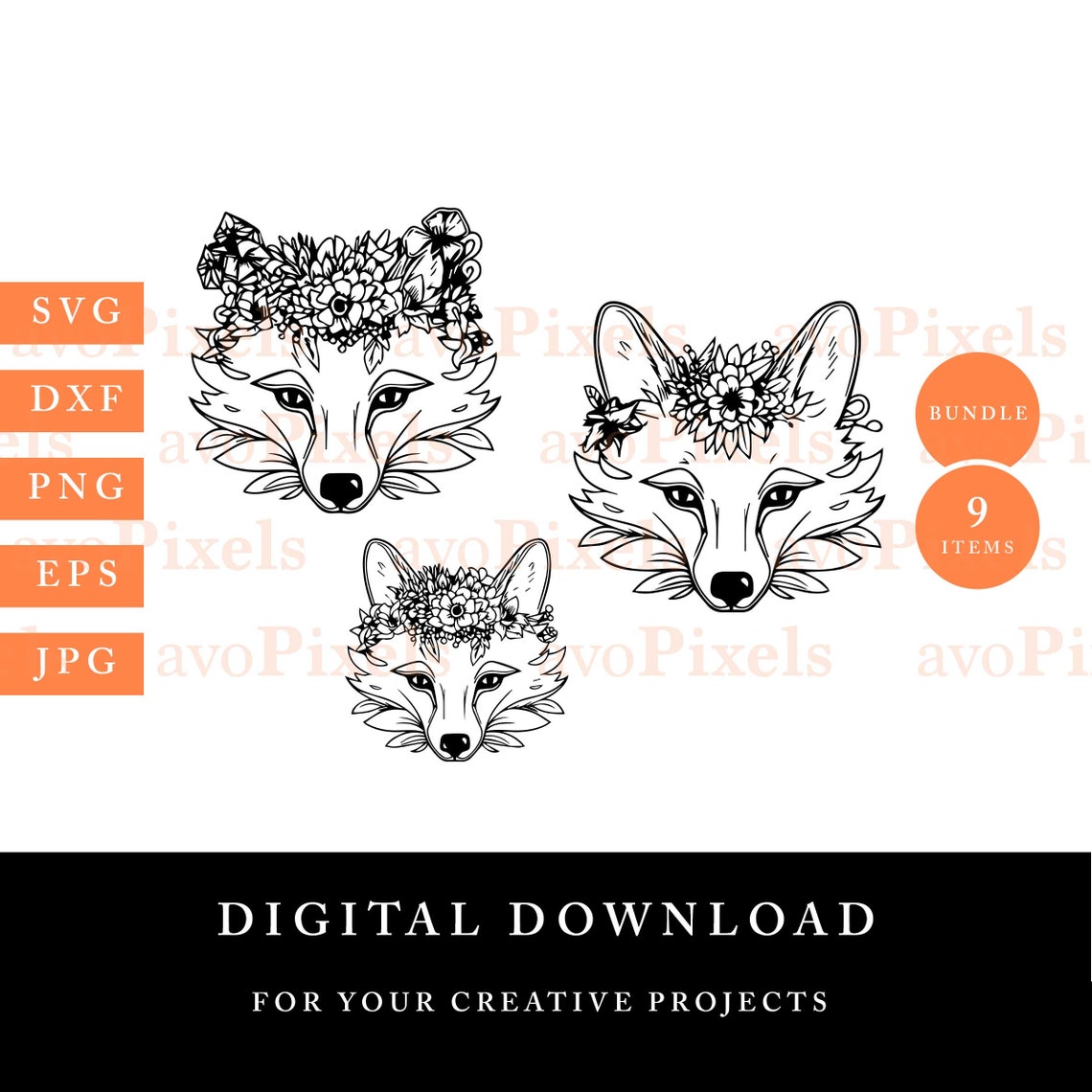 Fox SVG, Cute Fox Svg, Fox Clip Art, Cute Fox Clipart, Cute Fox Vector ...