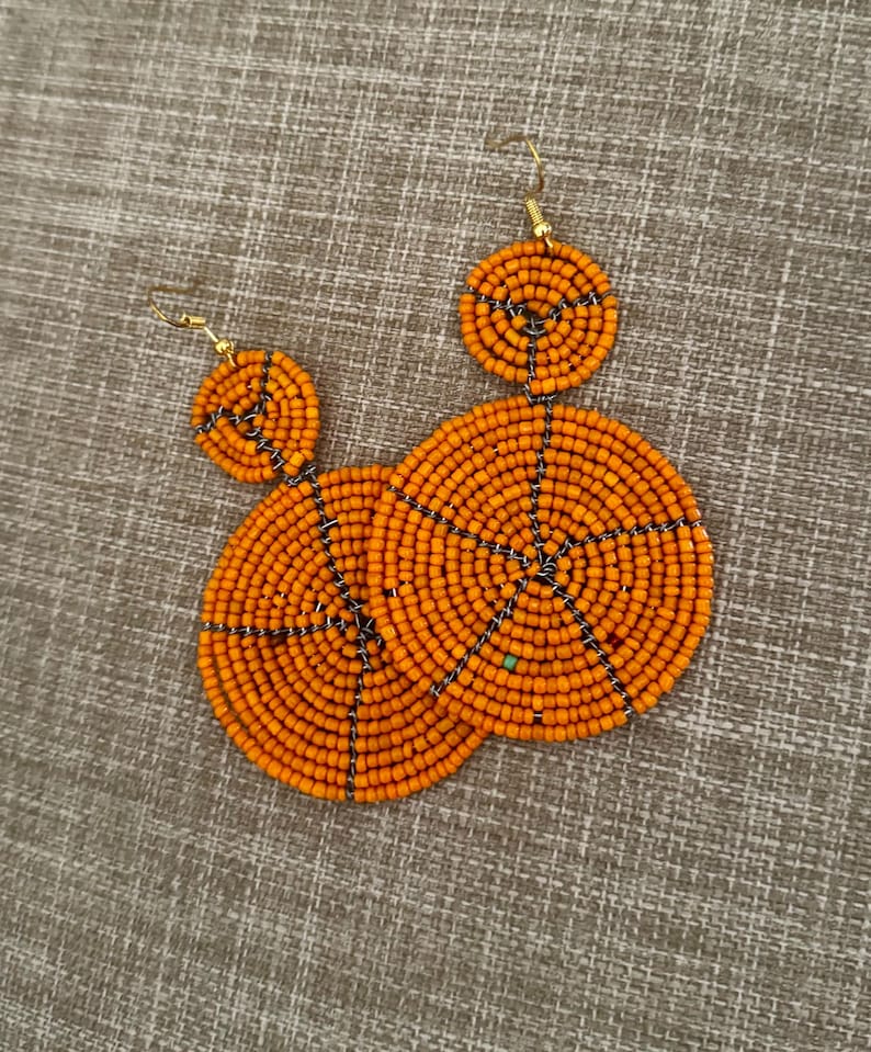 Handmade Maasai Beaded Earrings: Colorful African Jewelry - Etsy
