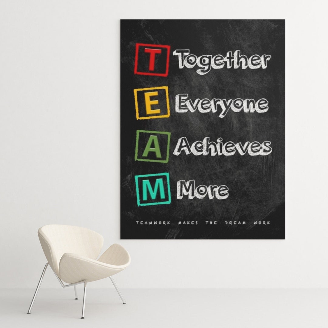 Team Inspiration Poster or Canvas Motivational Wall Art - Etsy
