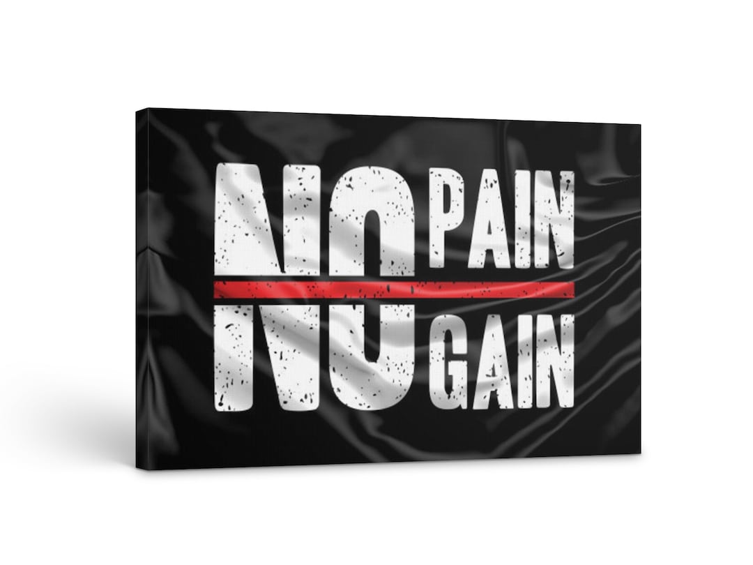 No Pain No Gain Poster or Canvas Motivational Quotes Art - Etsy