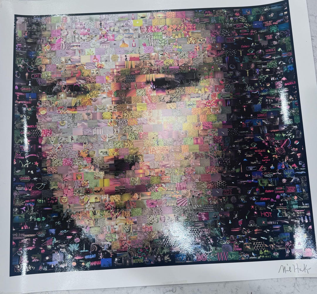 Neil Farkas "mona Lisa" Seriolithograph Collage Screen Print 29x27 - Etsy