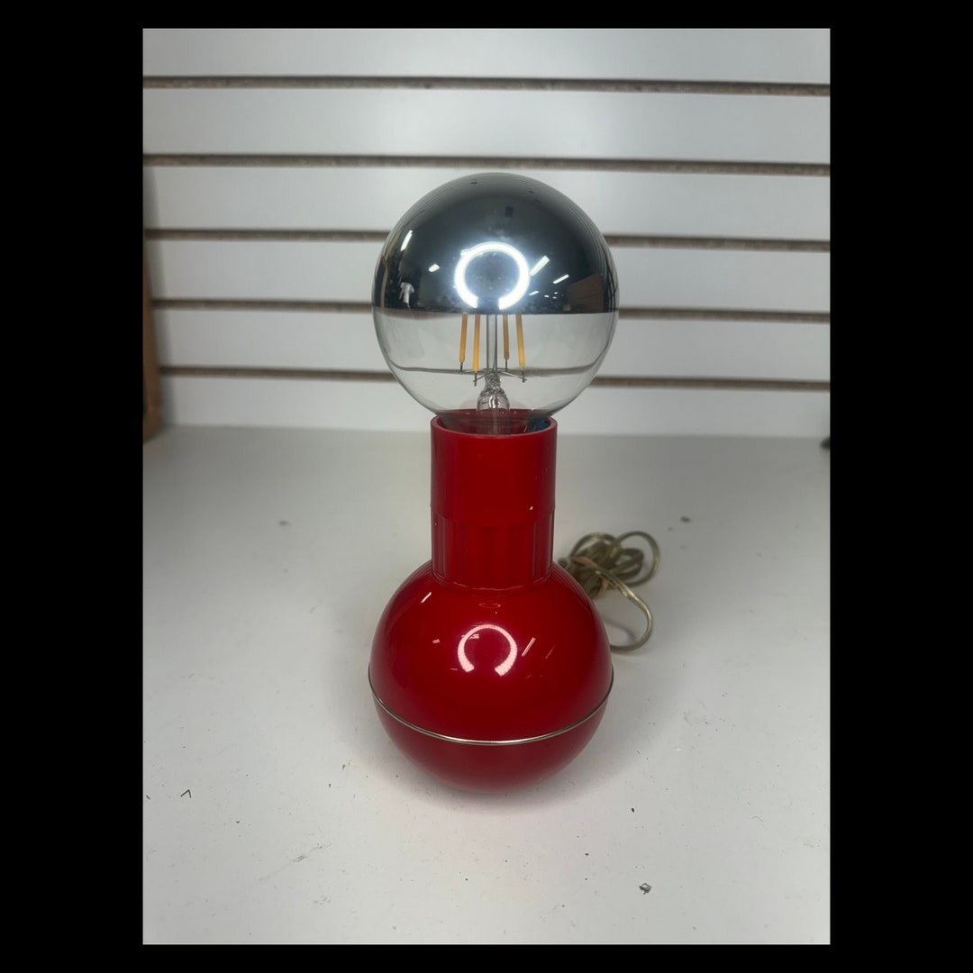 VTG Enzo Mari Dumbbell Table Lamp Red Denise Milano Kartell - Etsy