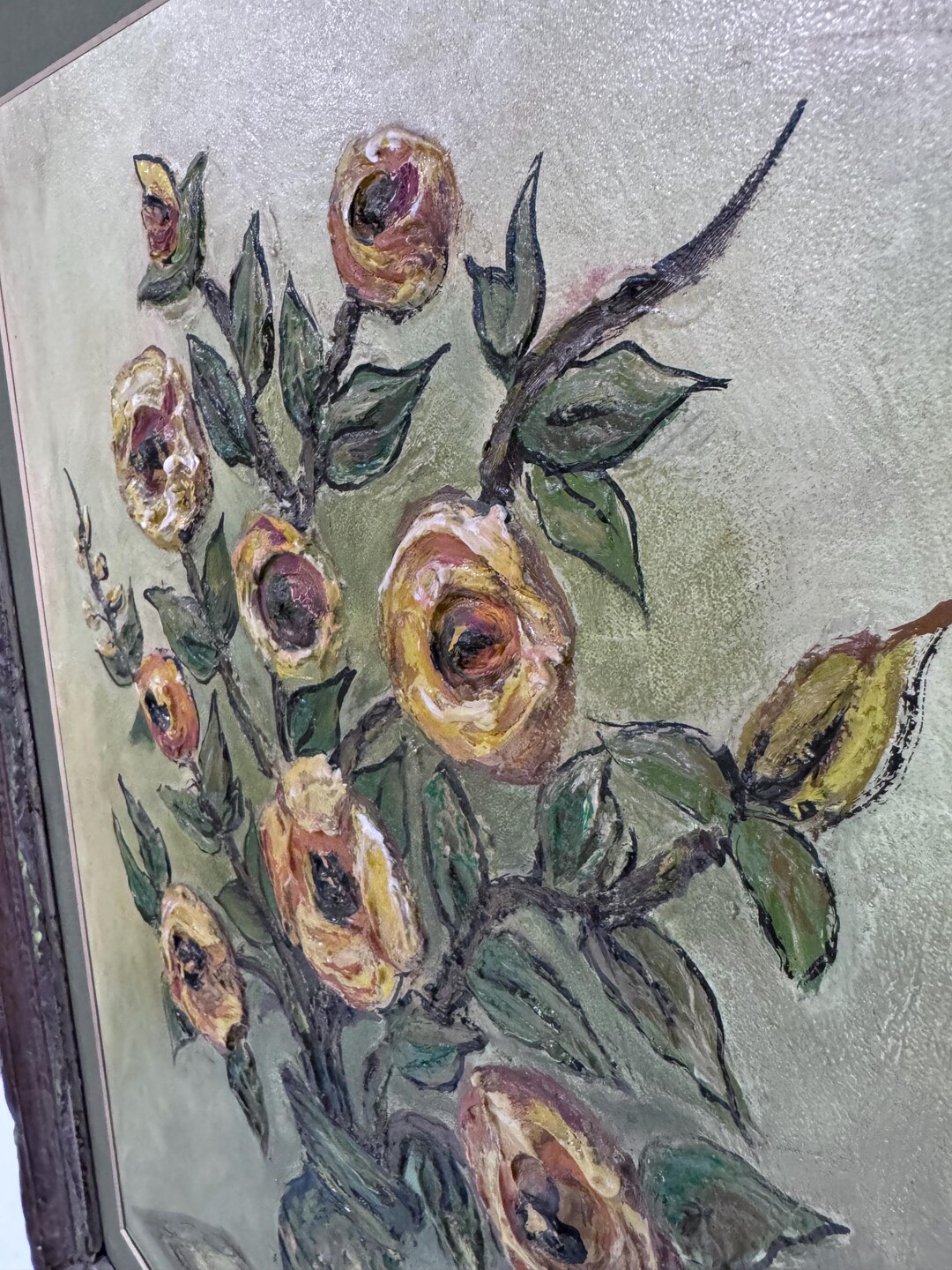 VTG Alex Linenberger Signed Original Oil Painting Still Life Floral ...