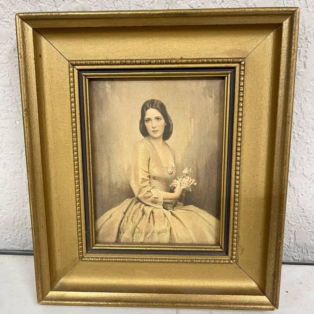 Vintage Charles Bosseron Chambers Portrait of Virginia Bella Framed ...
