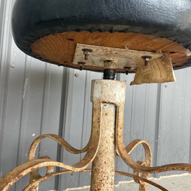 Vintage Modern American Industrial Metal Scroll Base - Etsy