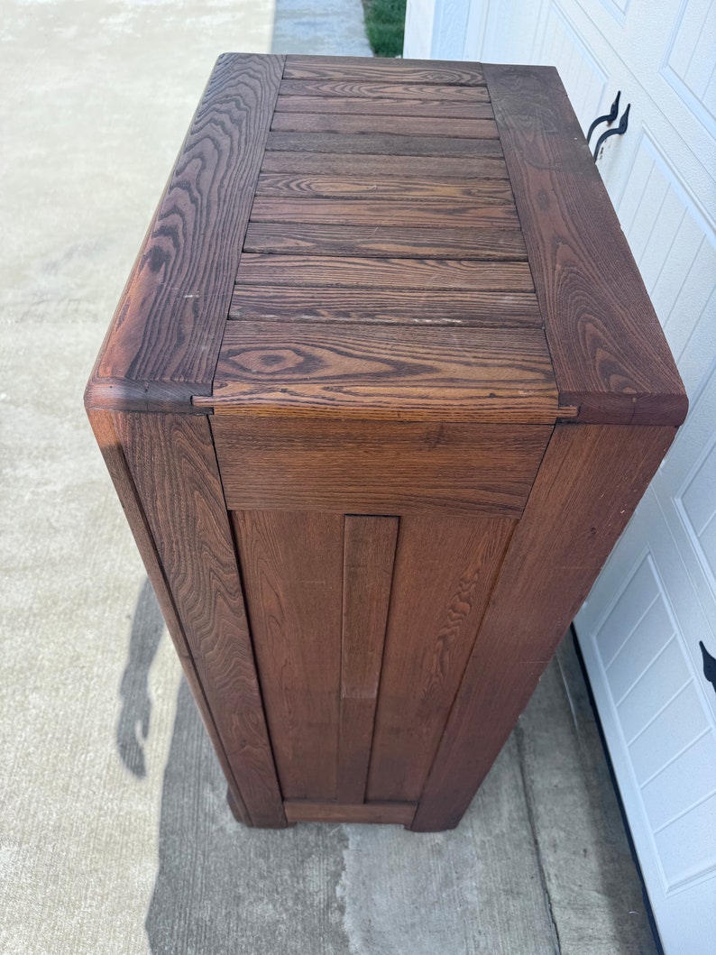 Rare Antique C.1900 Oak & Brass 2 Door Ice Box Refrigerator Charleson’s ...