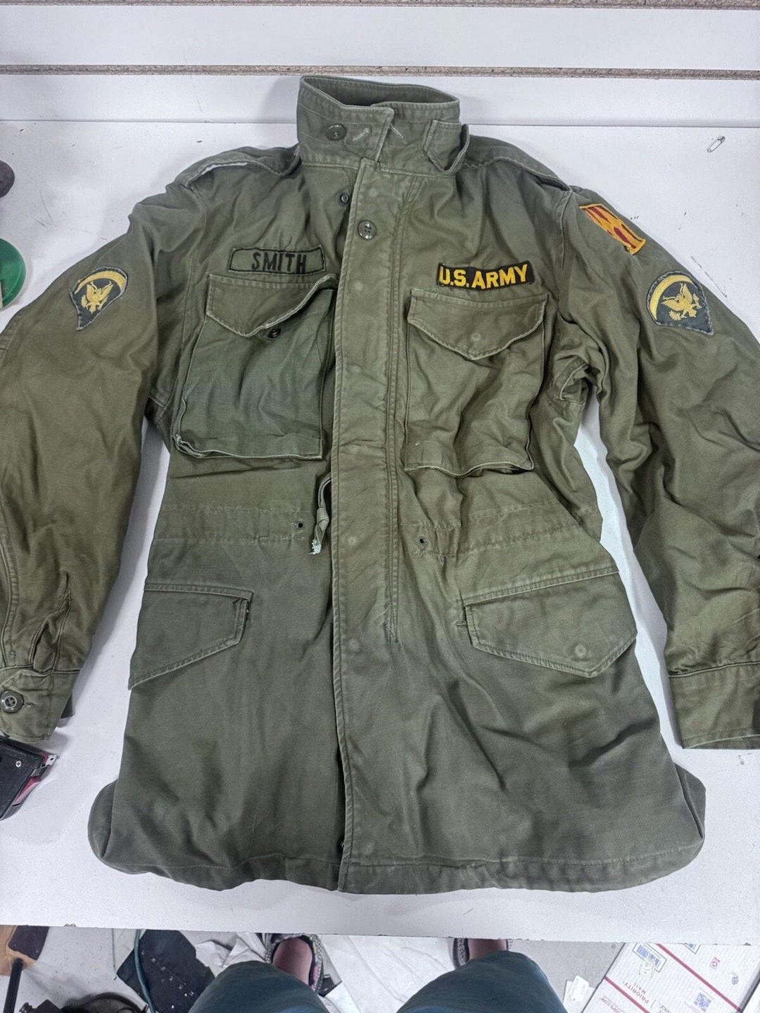 Vintage M1951 Cold Wether US ARMY Field Jacket Sz Small Military OG107 ...
