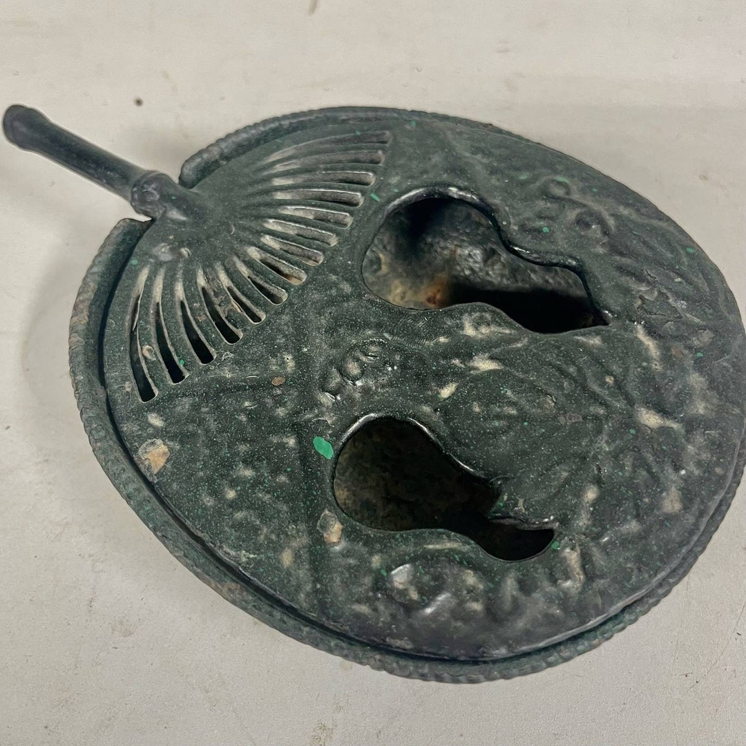 Japanese Cast Iron Incense Burner, Uchiwa Fan Design 1970s - Etsy
