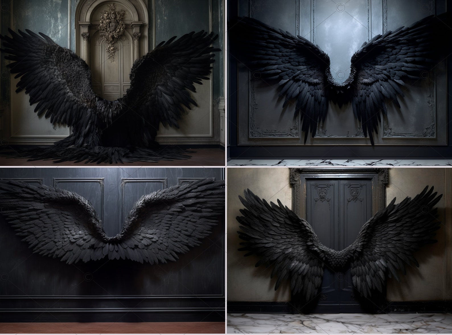 26 X Digital Backdrops, Angel Wings Digital Backgrounds, Maternity ...