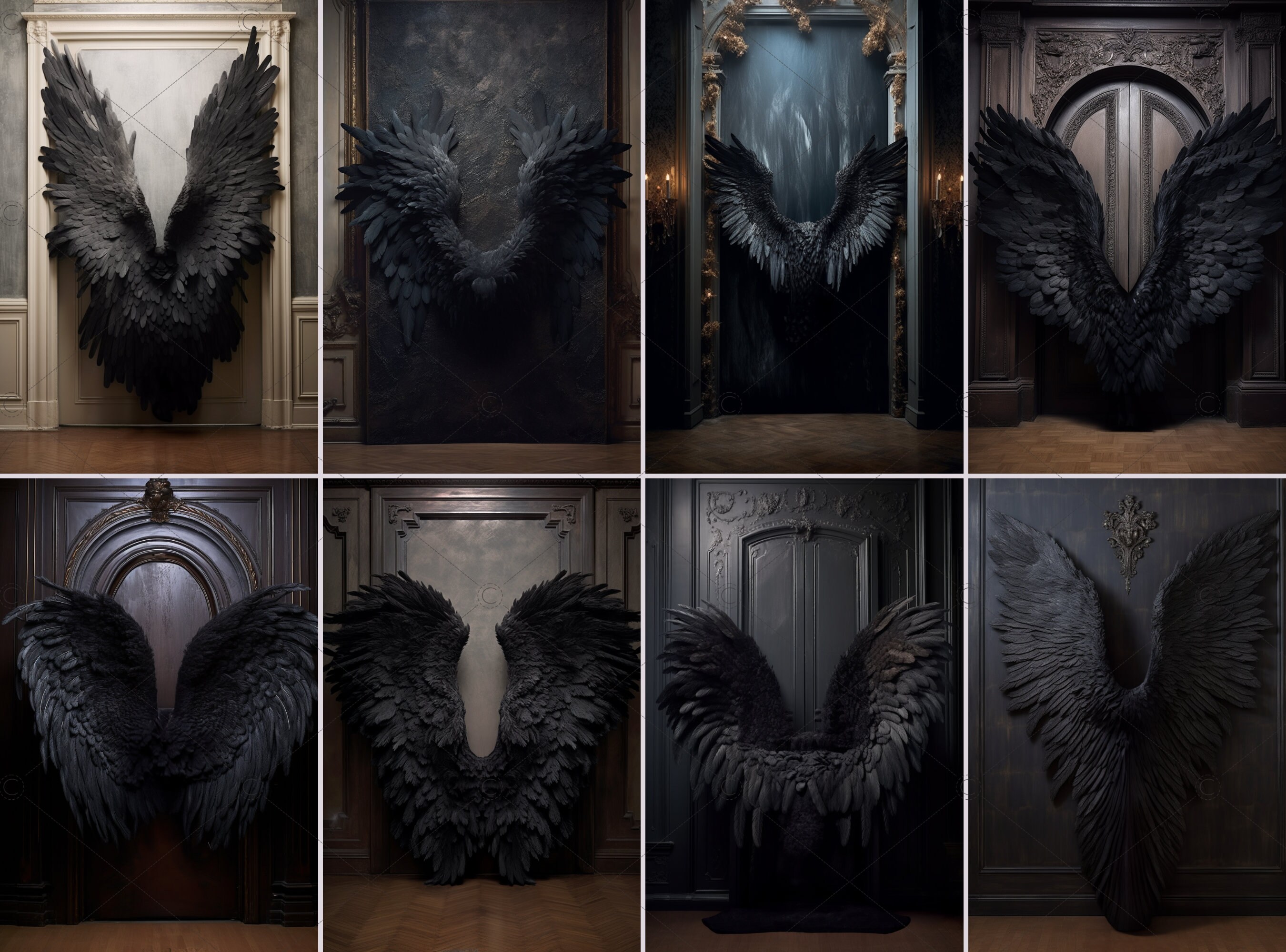26 X Digital Backdrops, Angel Wings Digital Backgrounds, Maternity ...