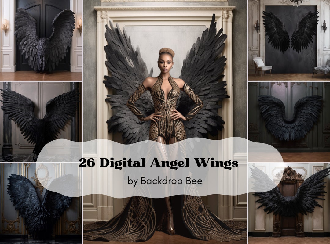 26 X Digital Backdrops, Angel Wings Digital Backgrounds, Maternity ...