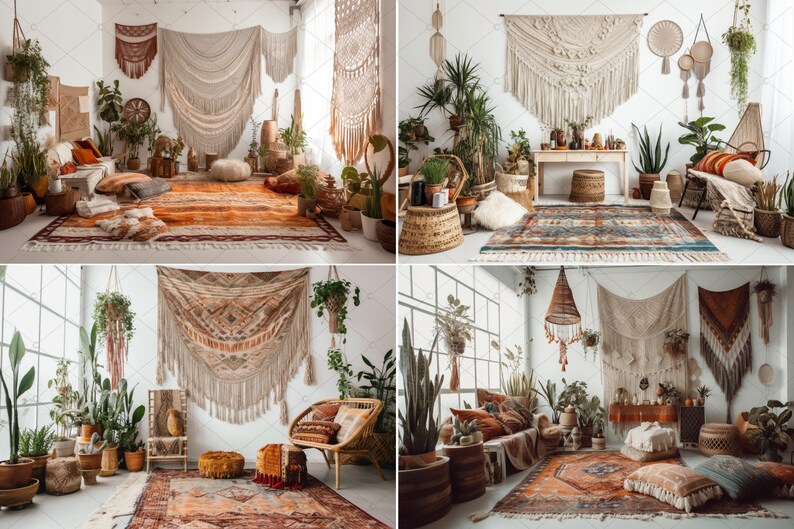 16 Boho Floral Room Digital Backdrops Maternity Backdrop - Etsy