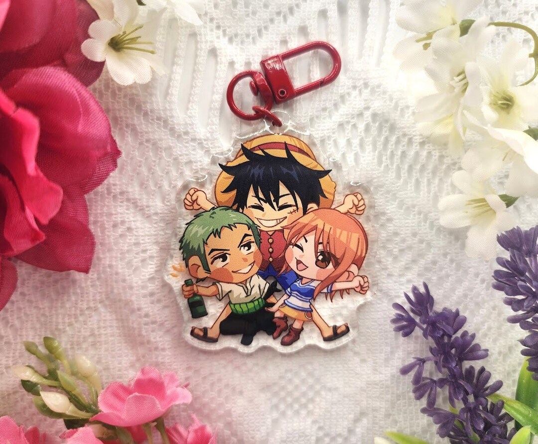 One Piece Acrylic Charm 2.5" | Luffy, Nami & Zoro - Etsy