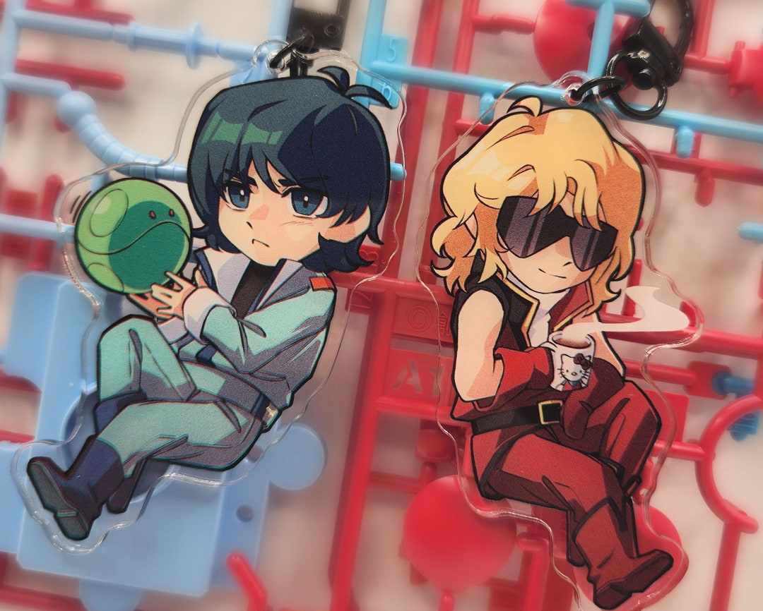 Zeta Gundam Acrylic Charms 3.5" | Kamille Bidan, Quattro Bajeena - Etsy